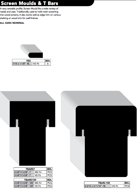 Door Stops, Battens, Screen Moulds & T-Bars | Claro Construction